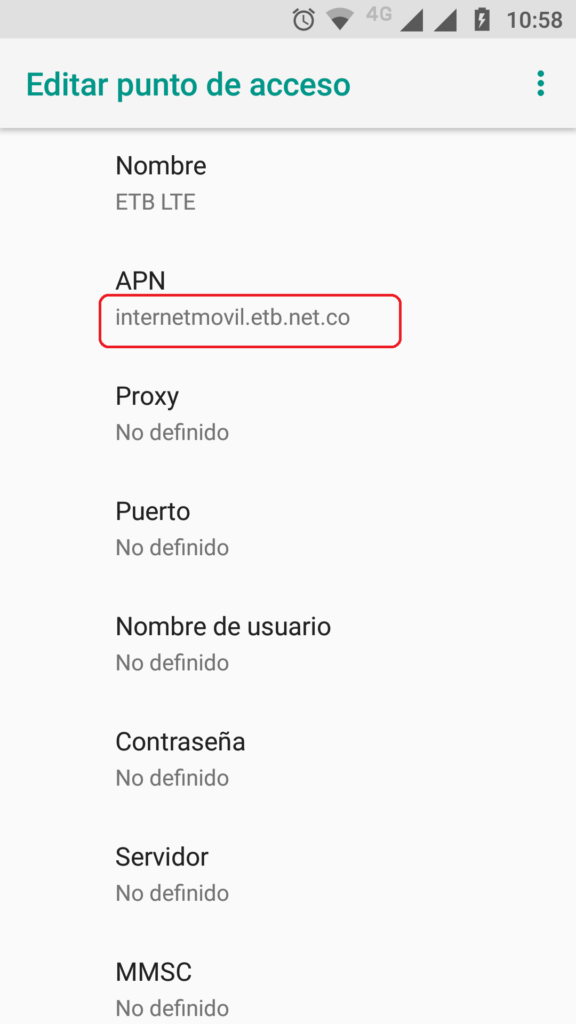 APN de ETB Colombia 4G LTE para Android iPhone 2025 - Configuración de ...