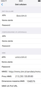 Configurazione APN TIM su iPhone 2025 - 5G 4G LTE APN EU