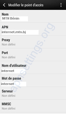 Configuration Internet 4G MTN Bénin sur Android 2025 - Paramètres APN 5G 4G