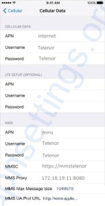 Telenor 4G Internet Setting for iPhone 2025 - 5G 4G APN Settings