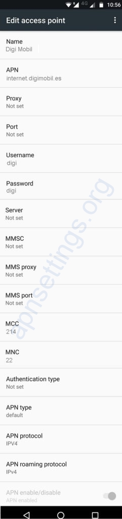 Digi Mobil Spain APN Settings 2025 - 5G 4G APN Settings
