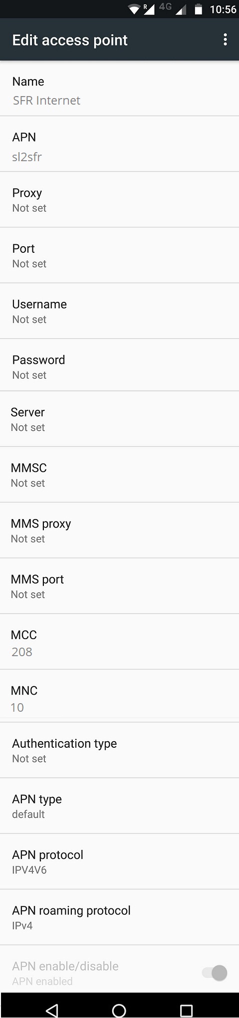 SFR 4G APN Settings France 2025 - 5G 4G APN Settings
